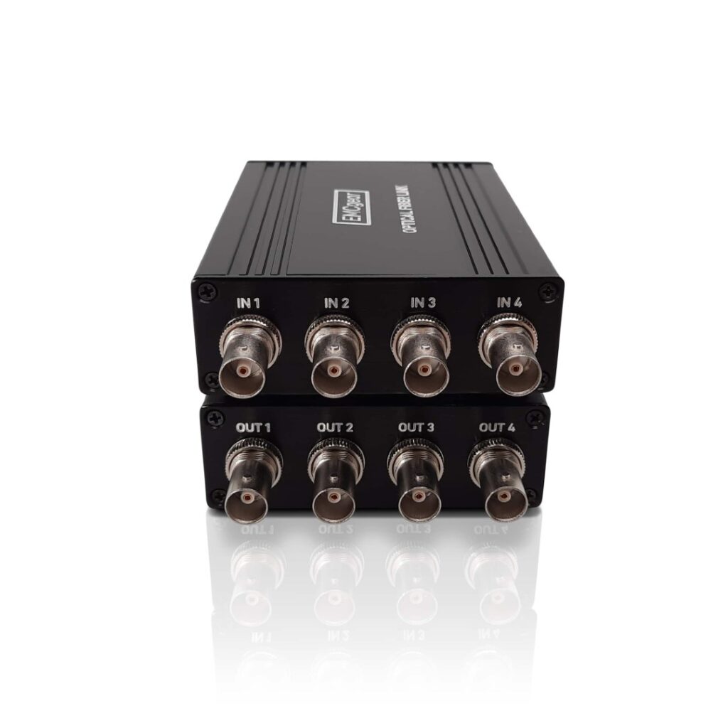 Analog fiber link, 2/4 channels, high accuracy, best price-performance ...